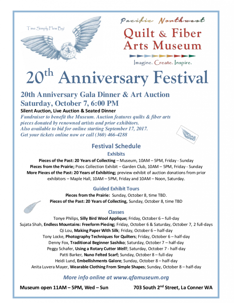 Pacific Northwest Quilt & Fiber Arts Museum 20th Anniversary | Olympia ...